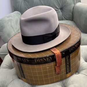 Disney | Accessories | Vintage Disney Felt Fedora And Original Hat Box ...